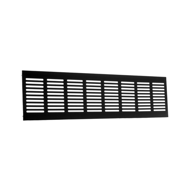Nedco op-/inbouw plintrooster - 400x100mm - zwart - aluminium