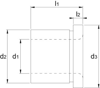 Phantom DIN 172-A Boorbus middellange uitvoering met kraag 1425 mm