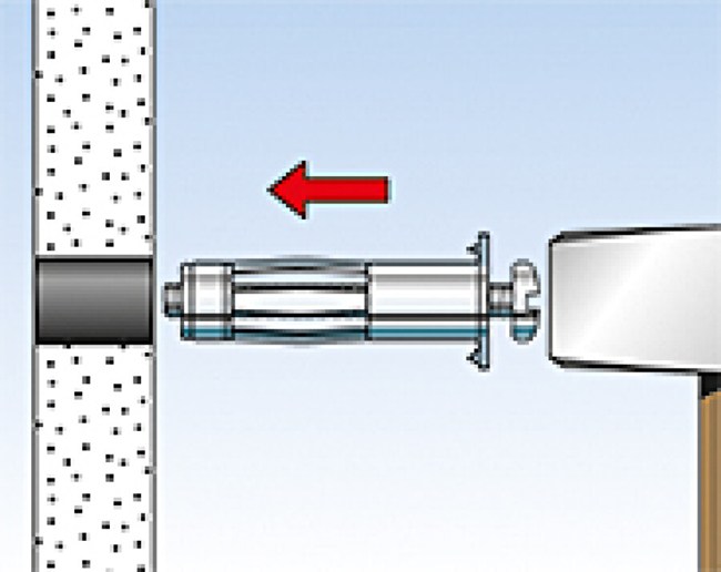 fischer metalen hollewandplug - HM 8x55mm SS - met zeskant schroef