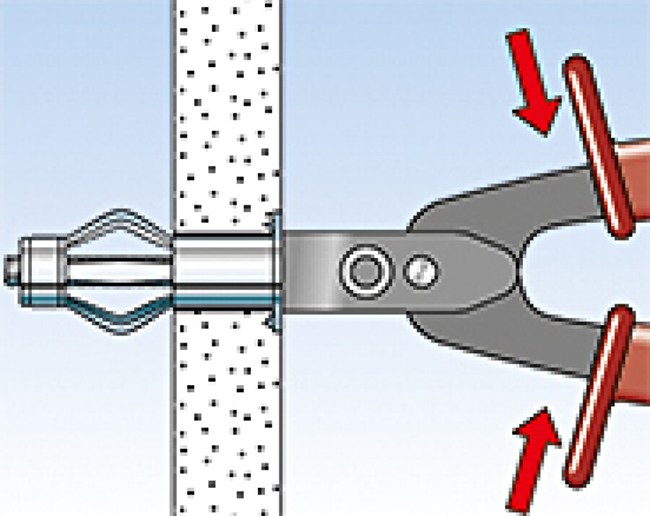 fischer metalen hollewandplug - HM 8x55mm SS - met zeskant schroef