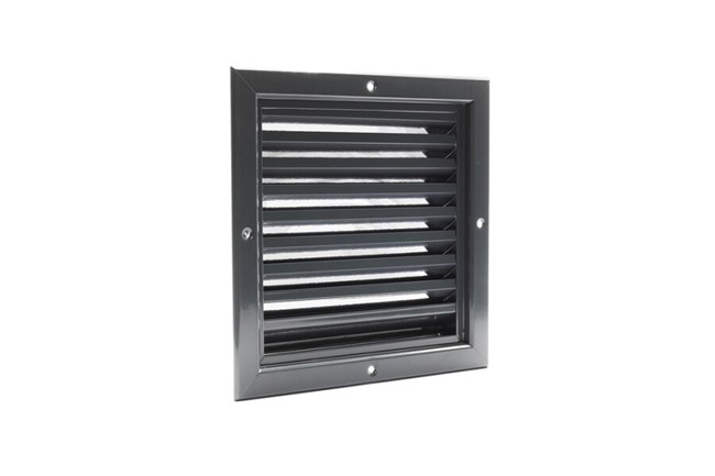 Nedco vaste lamellen gevelrooster - vierkant - 200x200mm - antraciet ...