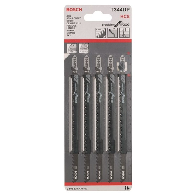 Bosch decoupeerzaagbladen [5x] - T344DP - hout - 2608633A36